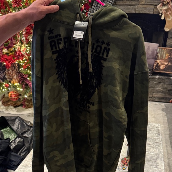 Affliction | Shirts | Affliction Green Camo Hoodie | Poshmark